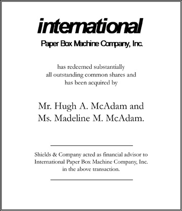 International Paper Box Machine Company